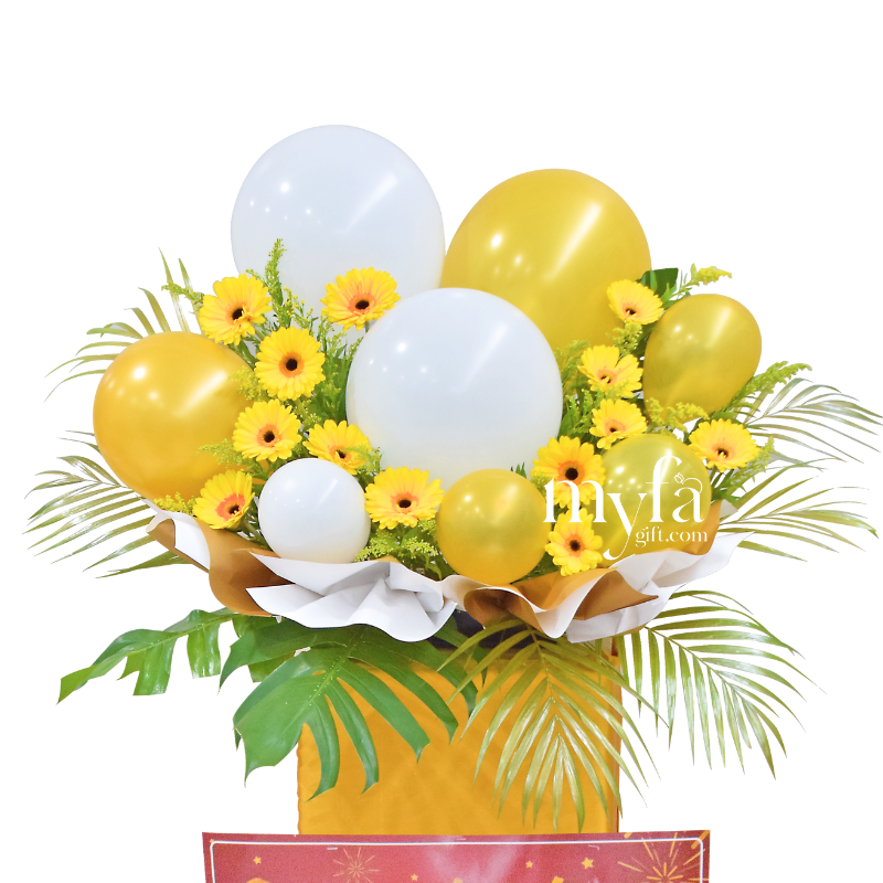 Golden Bloom| Opening Fresh Flower Stand| Same Day Delivery – myfa gift.com